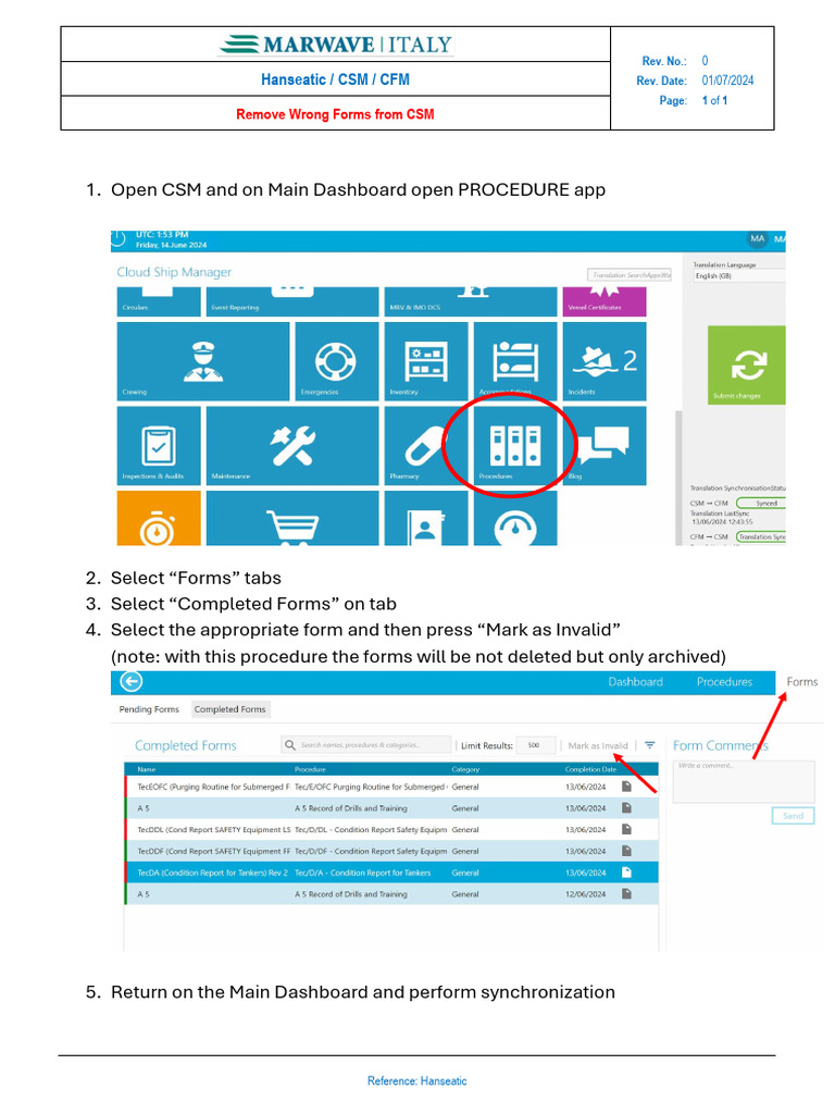 Remove Invalid Forms in CSM Guide | PDF