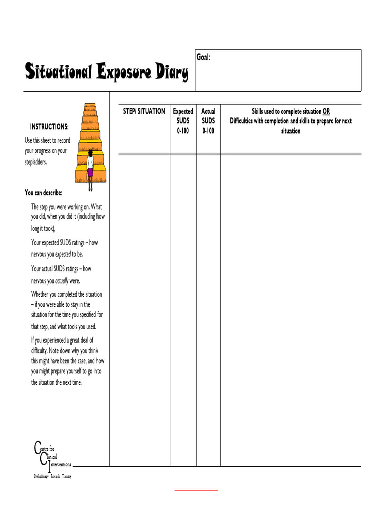 Panic Worksheet - 04 - Situational Exposure Diary | PDF