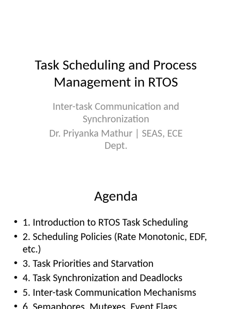 RTOS Complete With Charts | PDF