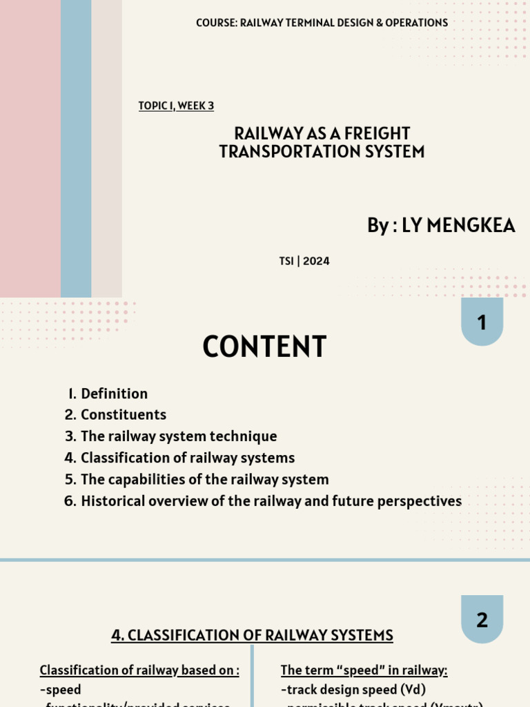 Railway As A Freight Transportation System | PDF | Rail Transport | Train