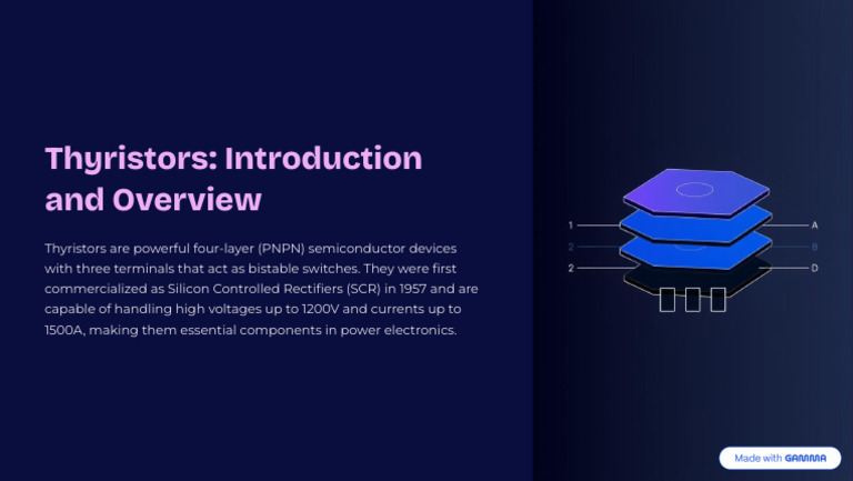 Thyristors Introduction and Overview | PDF