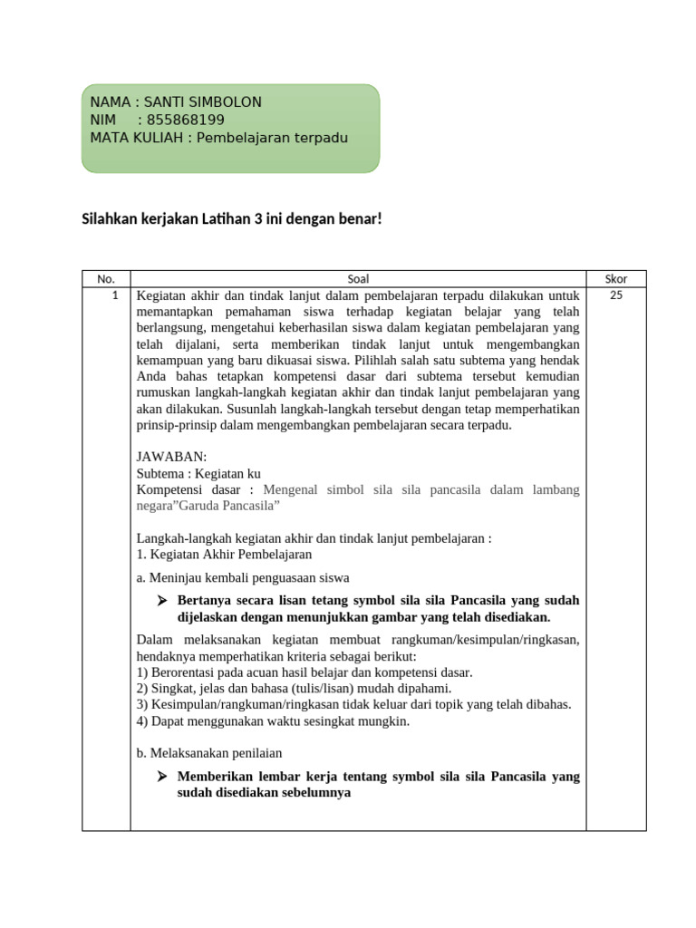 Latihan Uji Kompetensi 3 Dan Link VIDIO Pembelajaran | PDF