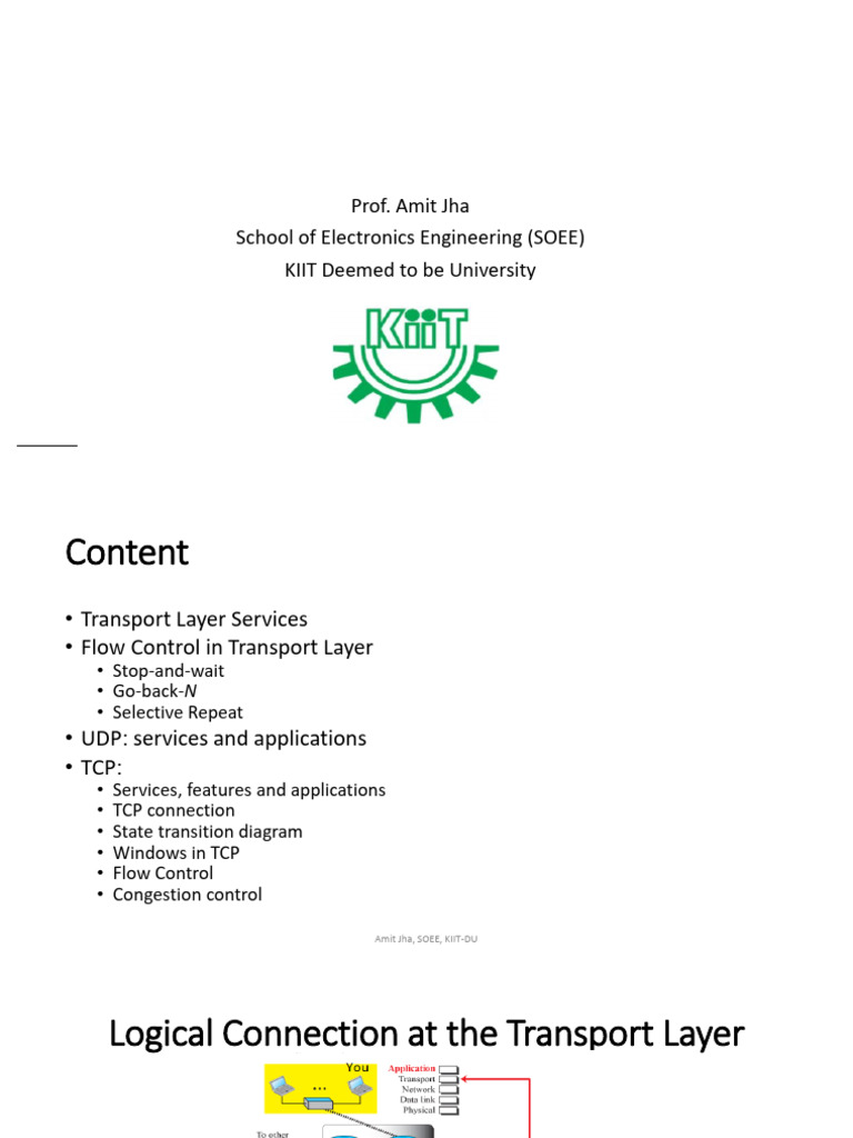 Module 3 Lec 1-Introduction To Transport Layer | PDF | Port (Computer Networking) | Computer ...