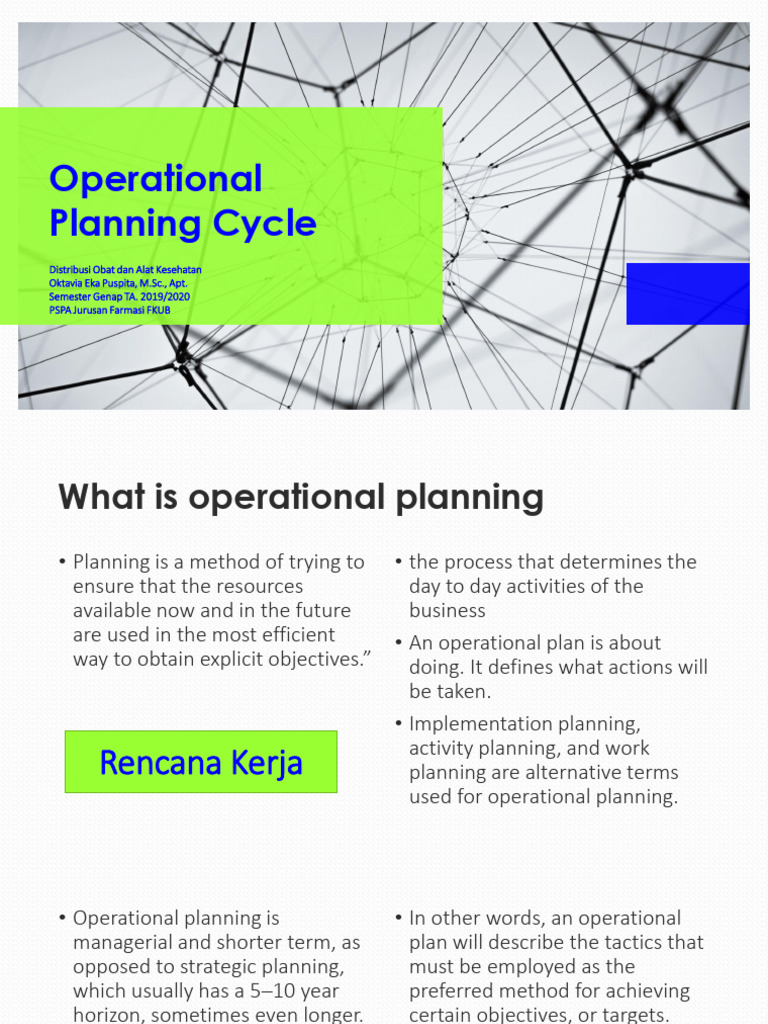 Operational Planning Framework Overview | PDF | Business