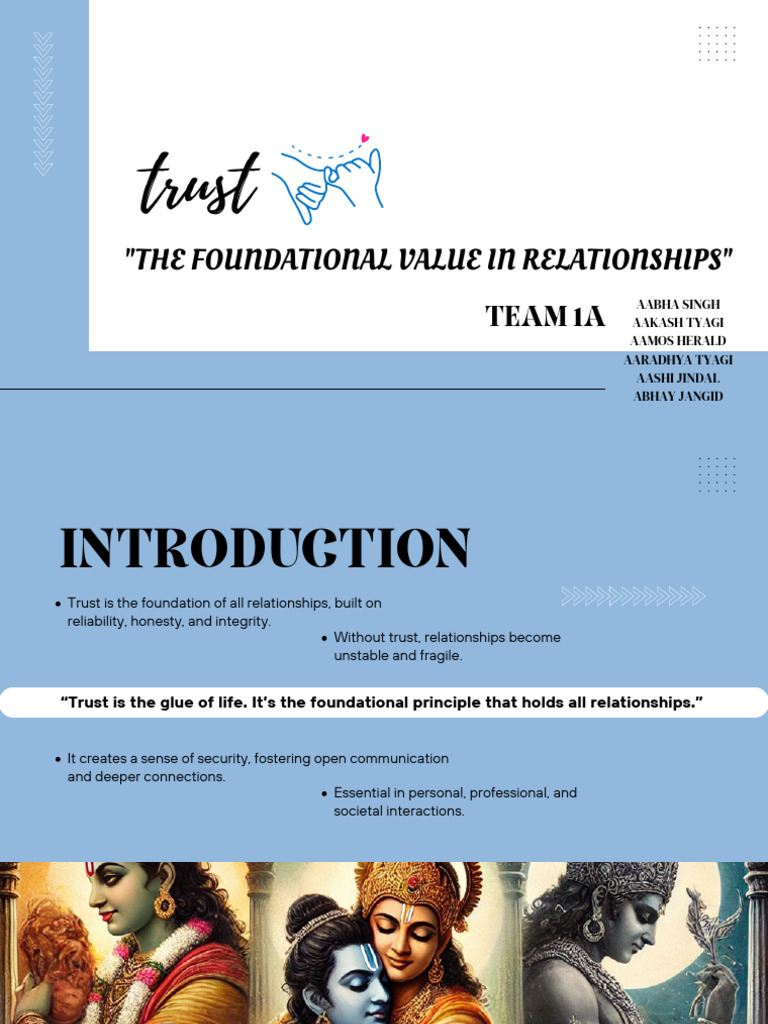Trust: The Foundation of Relationships | PDF | Integrity | Dharma