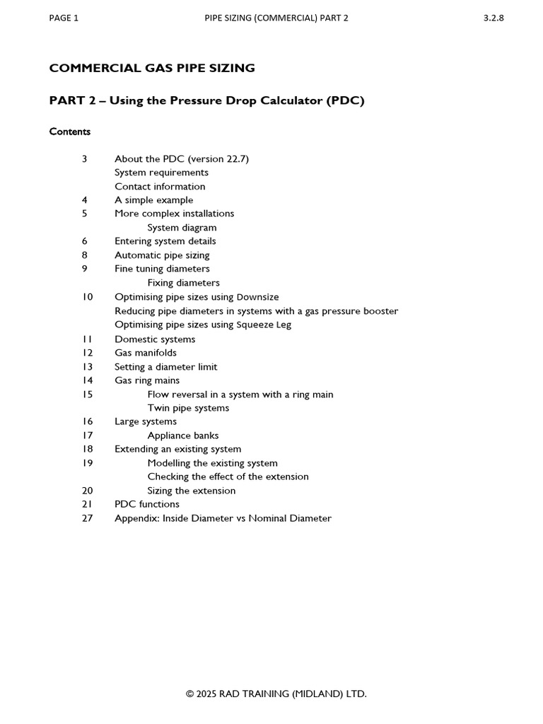 Commercial Gas Pipe Sizing Guide | PDF | Pipe (Fluid Conveyance ...