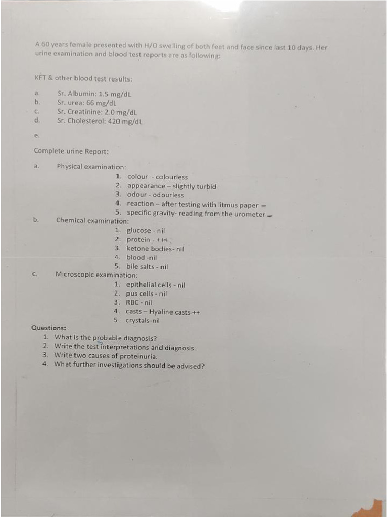 Urine Test Interpretation | PDF