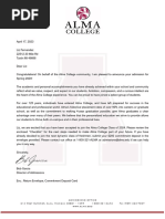 Harvard Acceptance Letter Copy 3 | PDF