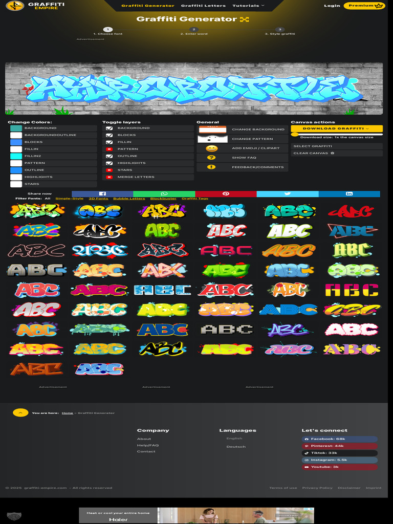 Online Graffiti Generator Tool | PDF