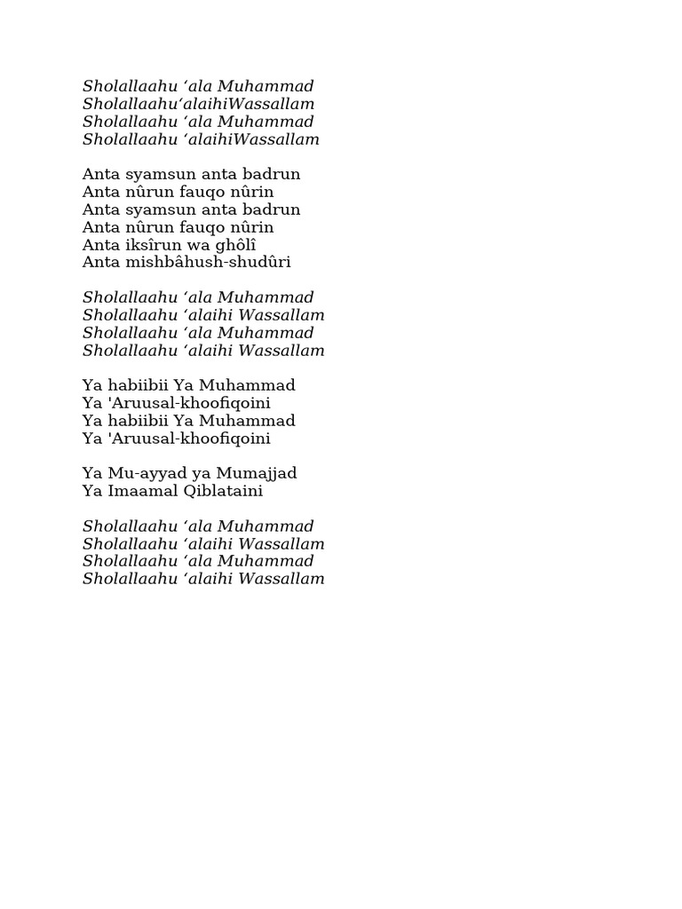 Sholawat Jibril | PDF