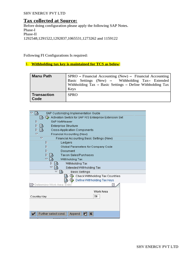 TCS Configuration Guide for SHV Energy | PDF | Invoice