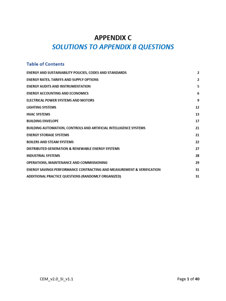 CEM v2.0 Appendix C Solutions To Appendix B Questions SI v1.1 | PDF | Net Present Value ...