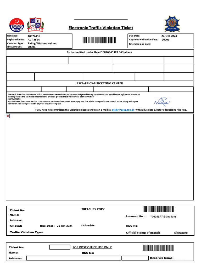 Traffic Chalan | PDF | Road Transport | Transport
