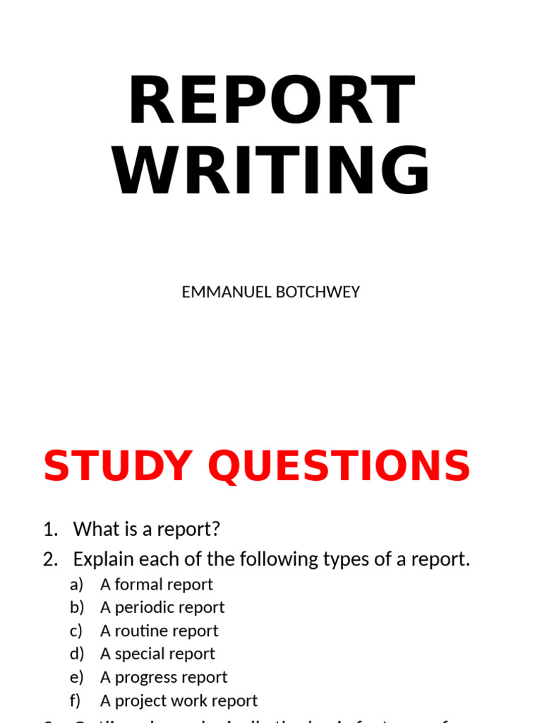 Report Writing | PDF