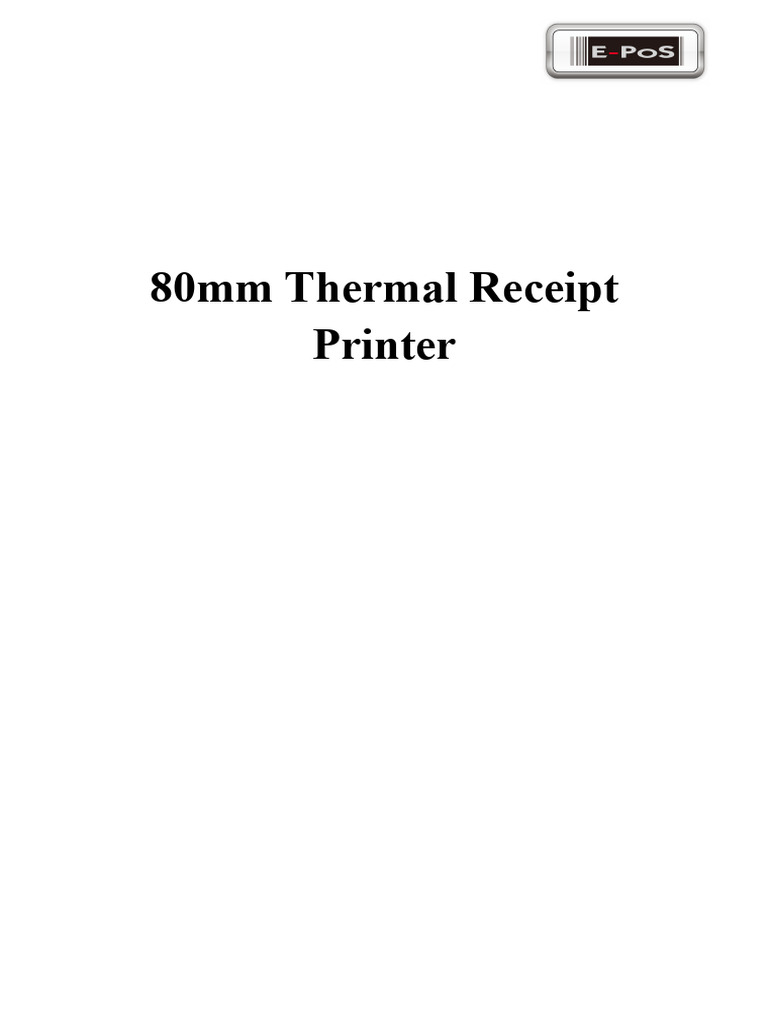 80mm Thermal Receipt Printer Command Set | PDF | Ascii | Printer ...