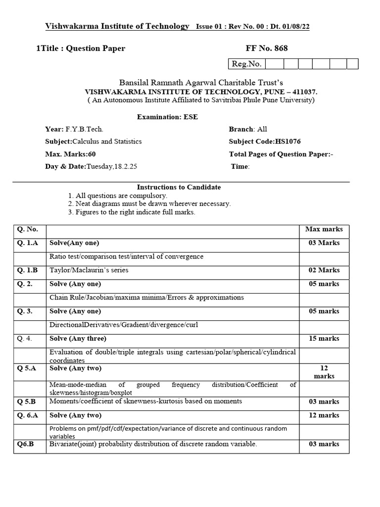 CAS Paper Pattern (2024-25) | PDF | Mathematical Relations | Functions ...