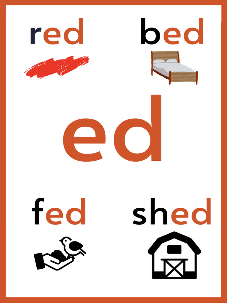 Ed - Word Family Chart | PDF