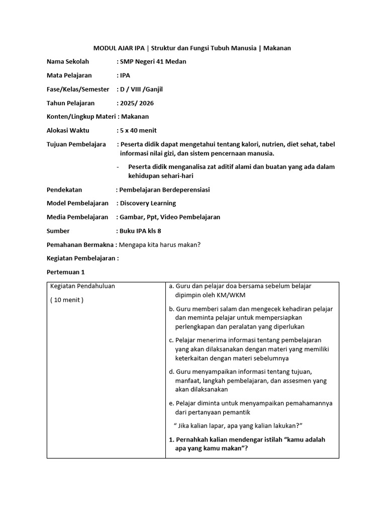 Bab 2 Modul Struktur Dan Fungsi MH | PDF