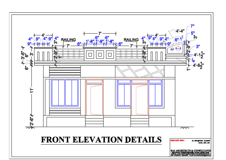 Front Elevation Railing Detils | PDF