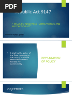 R.A. 9147: Wildlife Conservation Act | PDF | Wildlife | Endangered Species