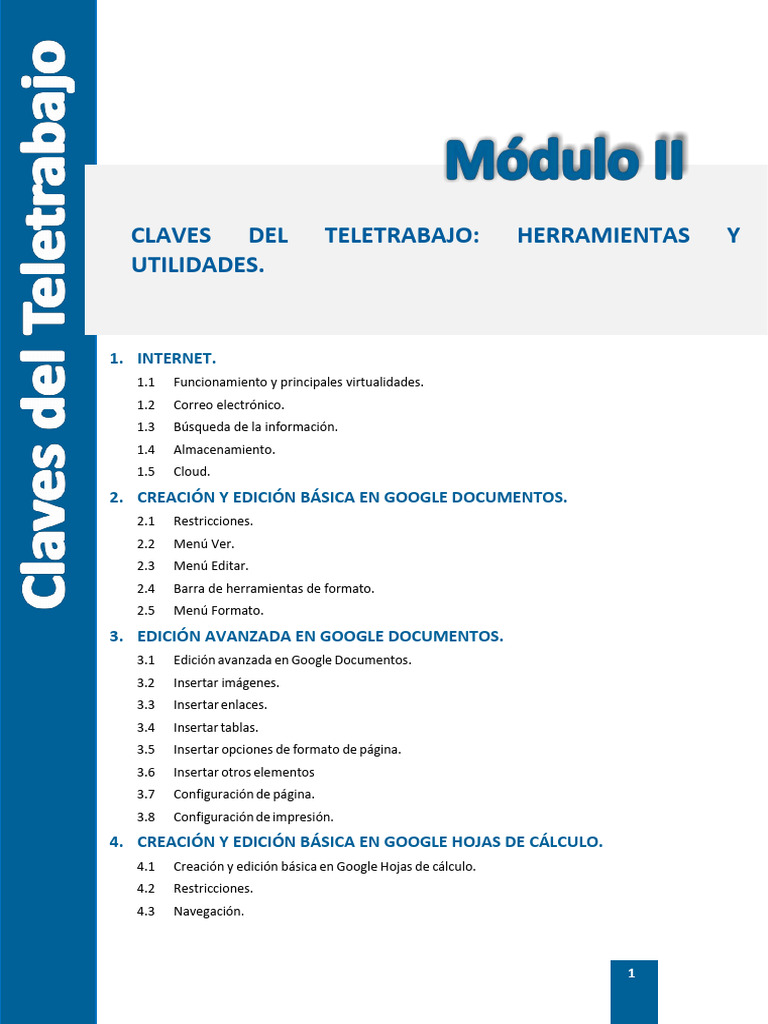 Modulo II - Claves Del Teletrabajo (Herramientas y Utilidades) | PDF ...