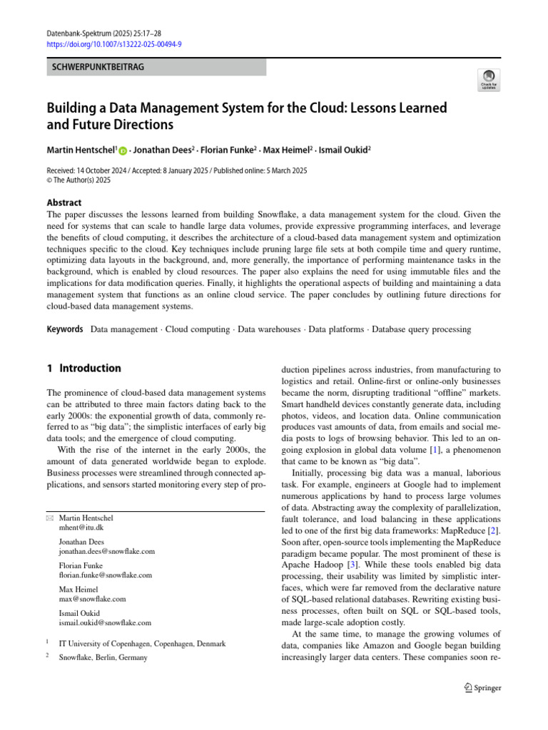 Cloud Data Management Insights | PDF | Cloud Computing | Database Index