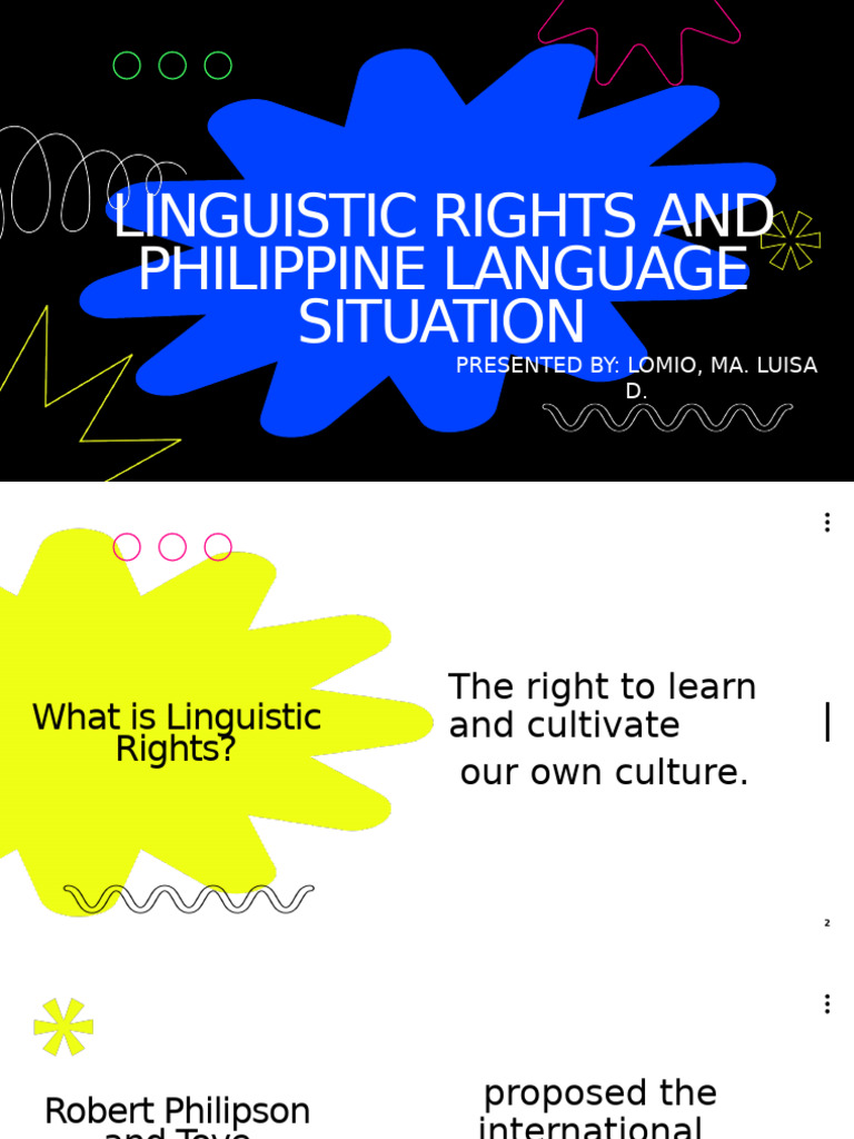 Linguistic Rights and Philippine Language Situation | PDF