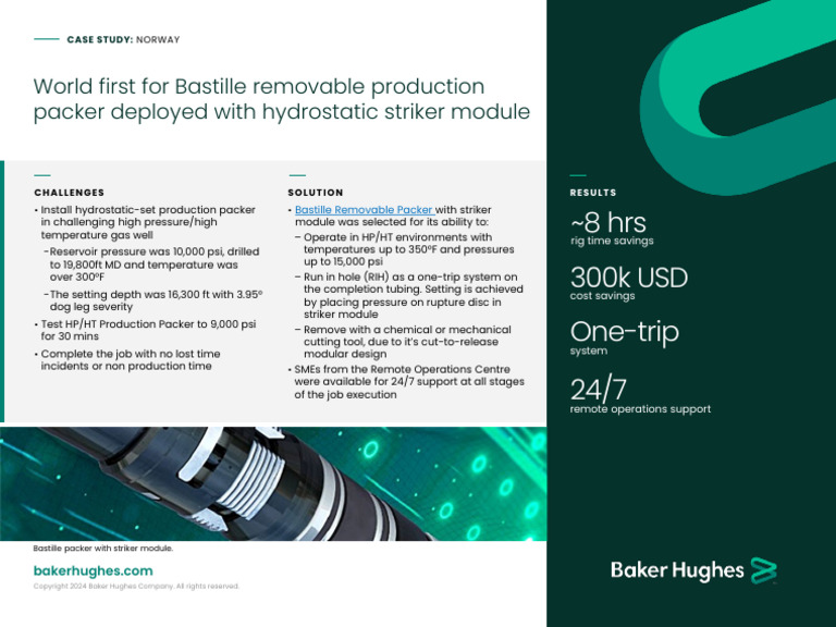 HP/HT Production Packer Case Study | PDF