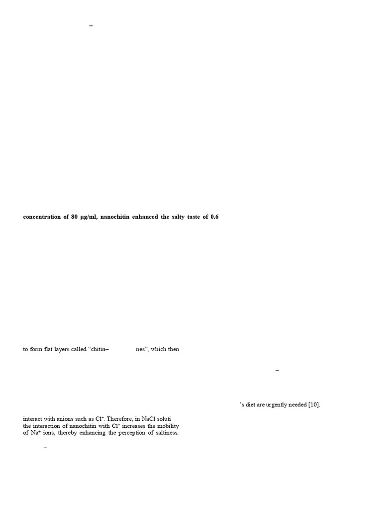 Study On The Application of Nanochitin For Salt Reduction in Vietnamese Pork Paste (Gio Lua ...