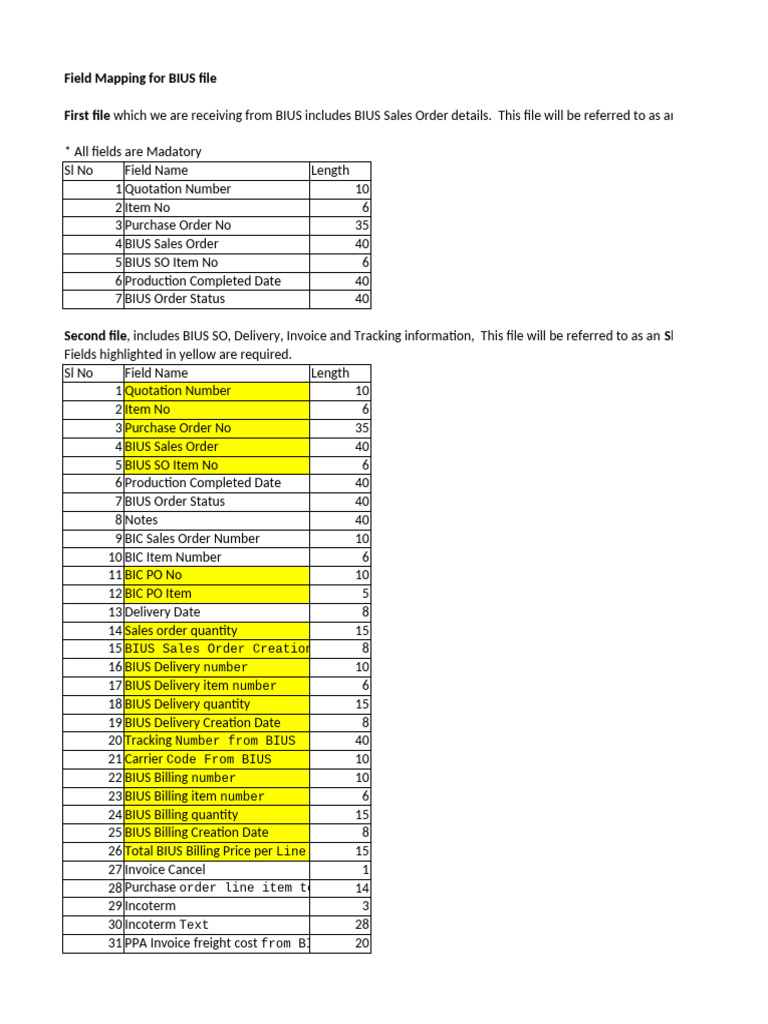 GearMotor BIUS Field Mapping | PDF | Trade | Financial Economics