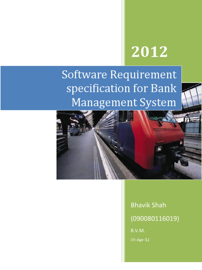 Software Requirement Specification For Bank Management System | PDF | Automated Teller Machine ...