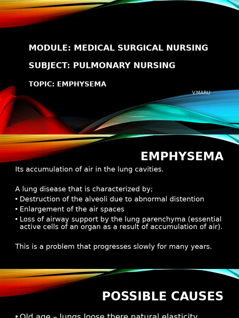 Emphysema: Causes, Symptoms, and Management | PDF