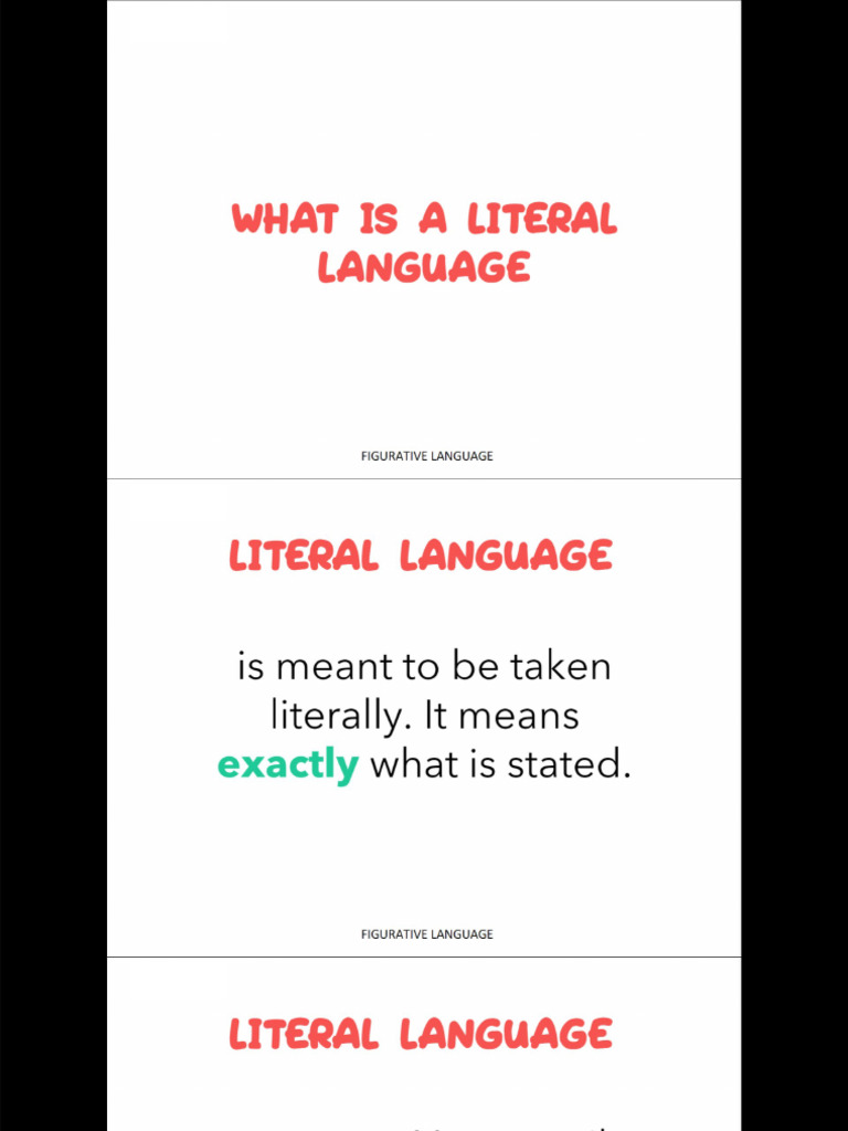English Literal Language | PDF