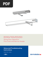 dormakaba ED 100/250 Operator Guide | PDF | Door | Switch
