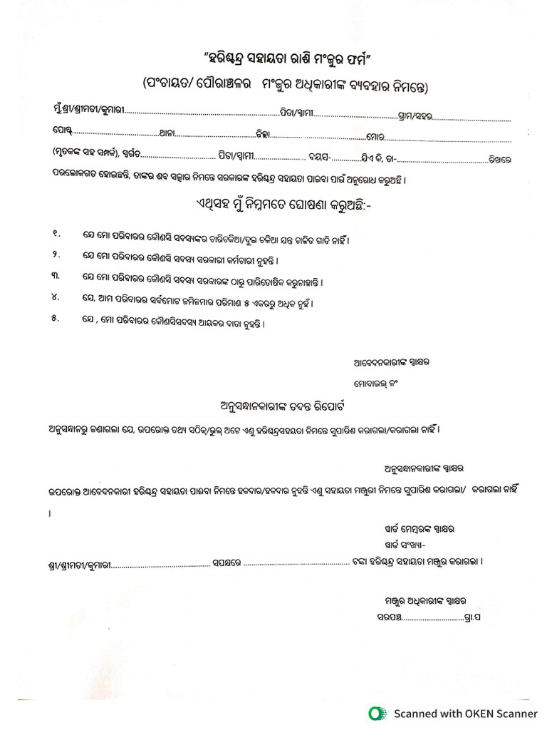 Hsy Form | PDF
