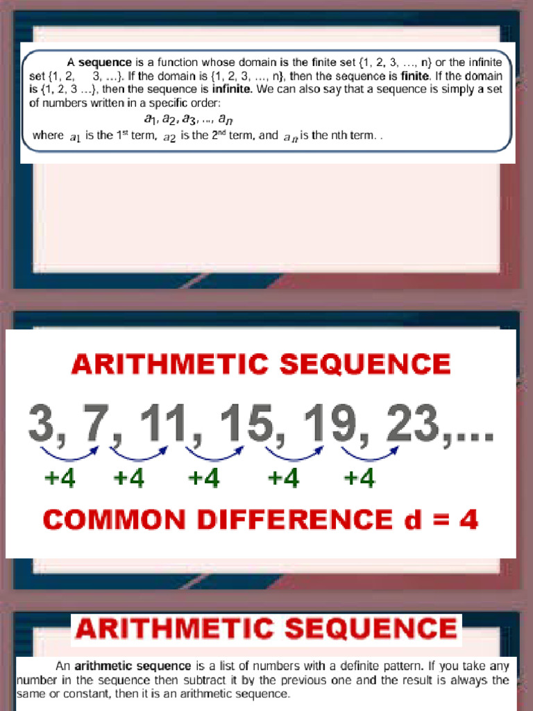 Arithmetic Sequence | PDF | Sequence | Series (Mathematics)