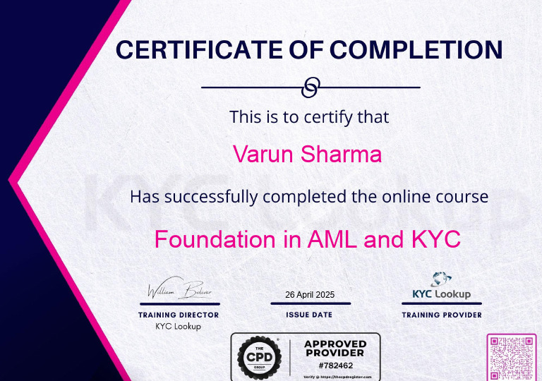 Digital Certificate - Foundation To AML and KYC | PDF