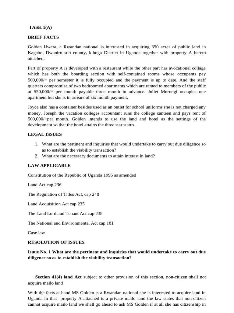 Firm E3 Land Workshop 1 Module 2 | PDF | Leasehold Estate | Lease