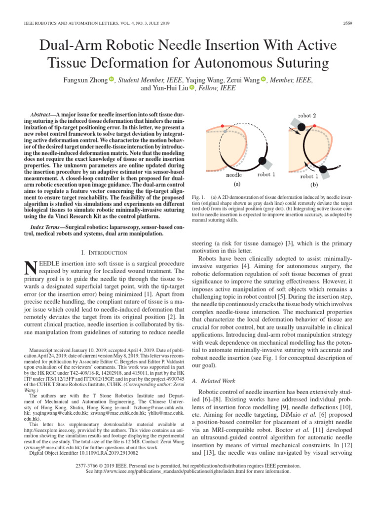 Dual-Arm Robotic Needle Insertion With Active Tissue Deformation For ...