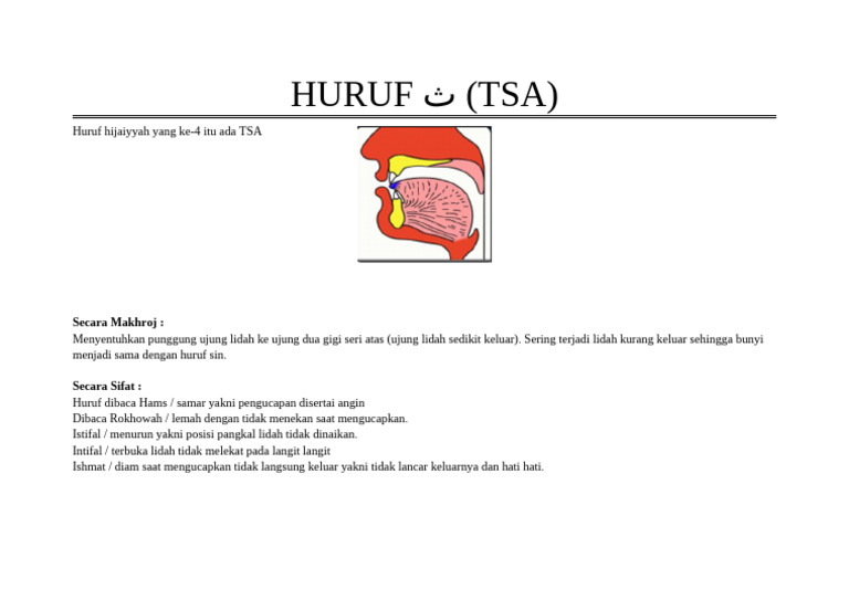 HURUF HIJAIYYAH ث | PDF