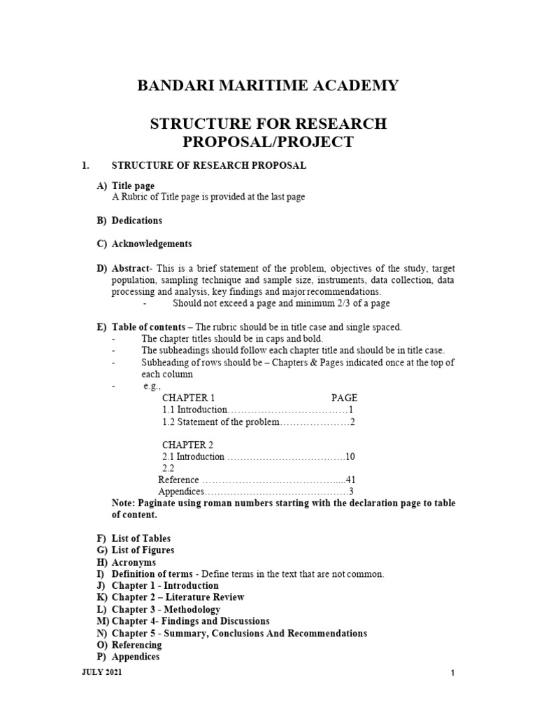 Structure of Research Project Proposal Report - DNS Class | PDF | Citation | Methodology