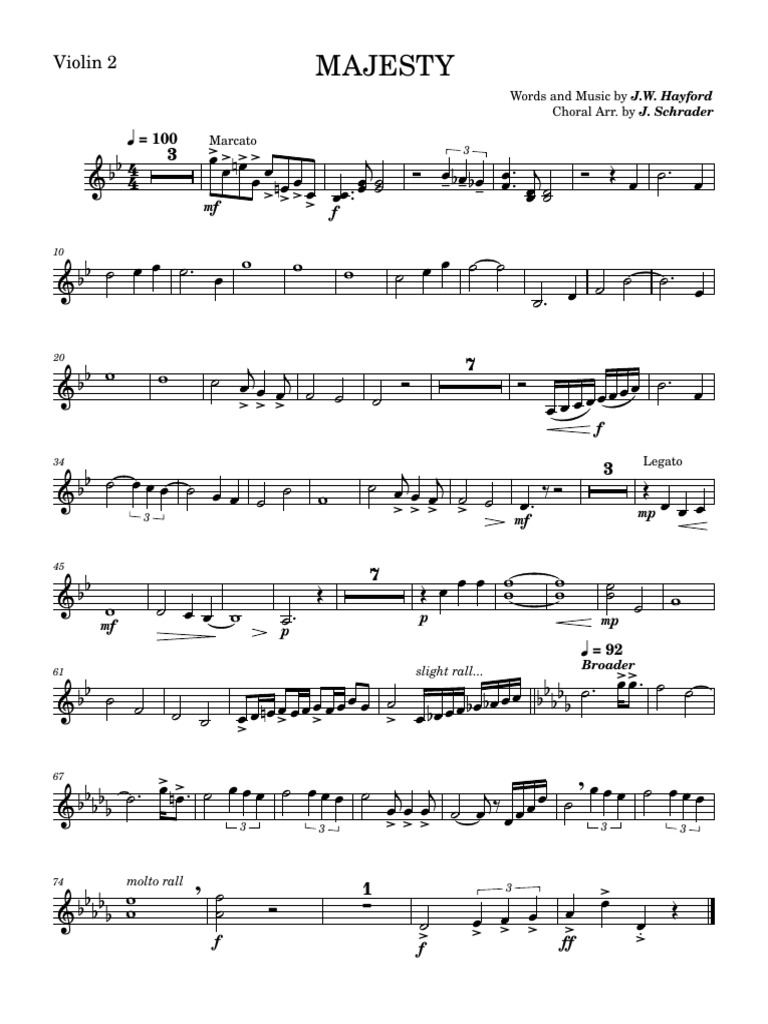 Majesty - Violin 2 | PDF