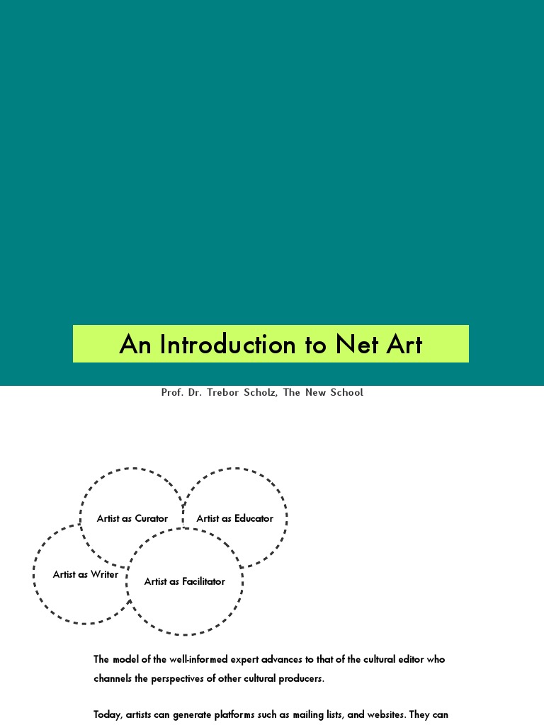 An Introduction To Net Art | PDF | Typefaces | Internet