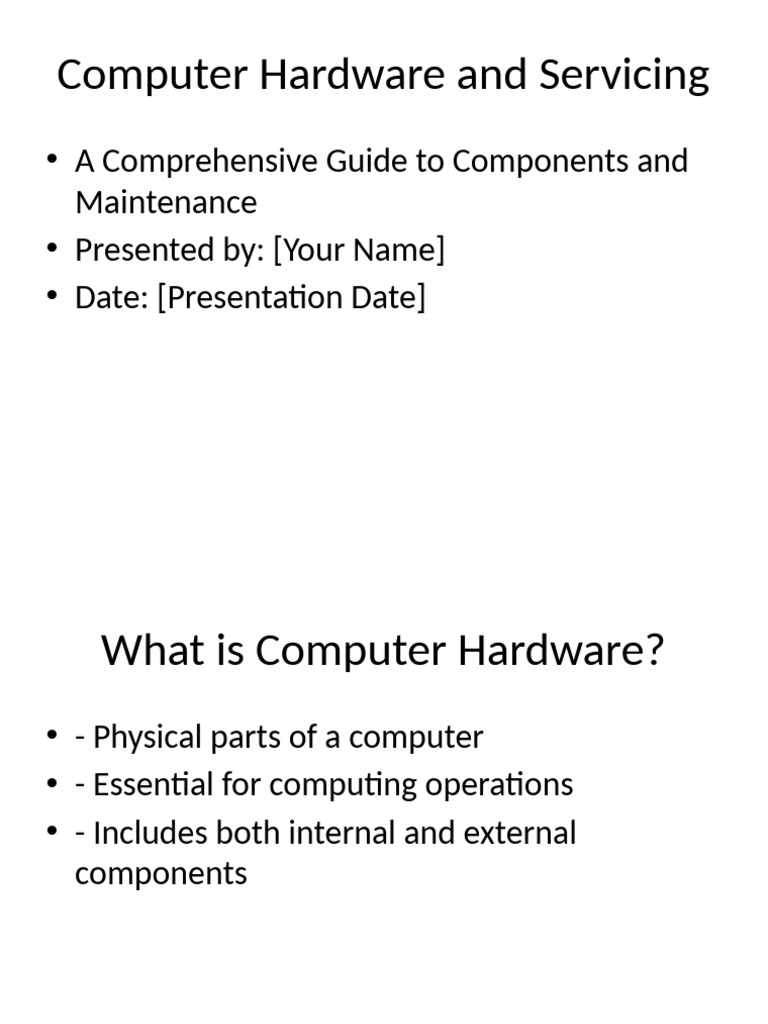 Computer Hardware Maintenance Guide | PDF