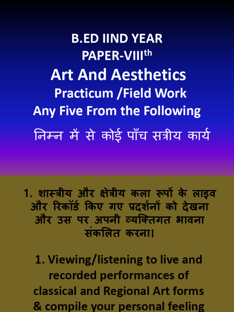 8 PPT FINAL Presentation2 Paper VIII Art & Aesthetics-1 | PDF