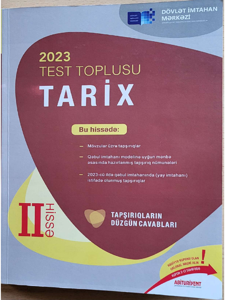 Tarix DİM II HİSSƏ 2023 | PDF