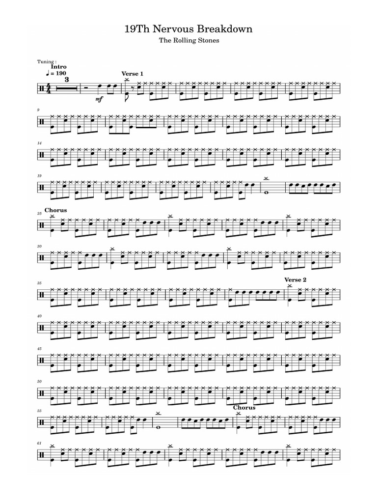 The Rolling Stones - 19Th Nervous Breakdown | PDF