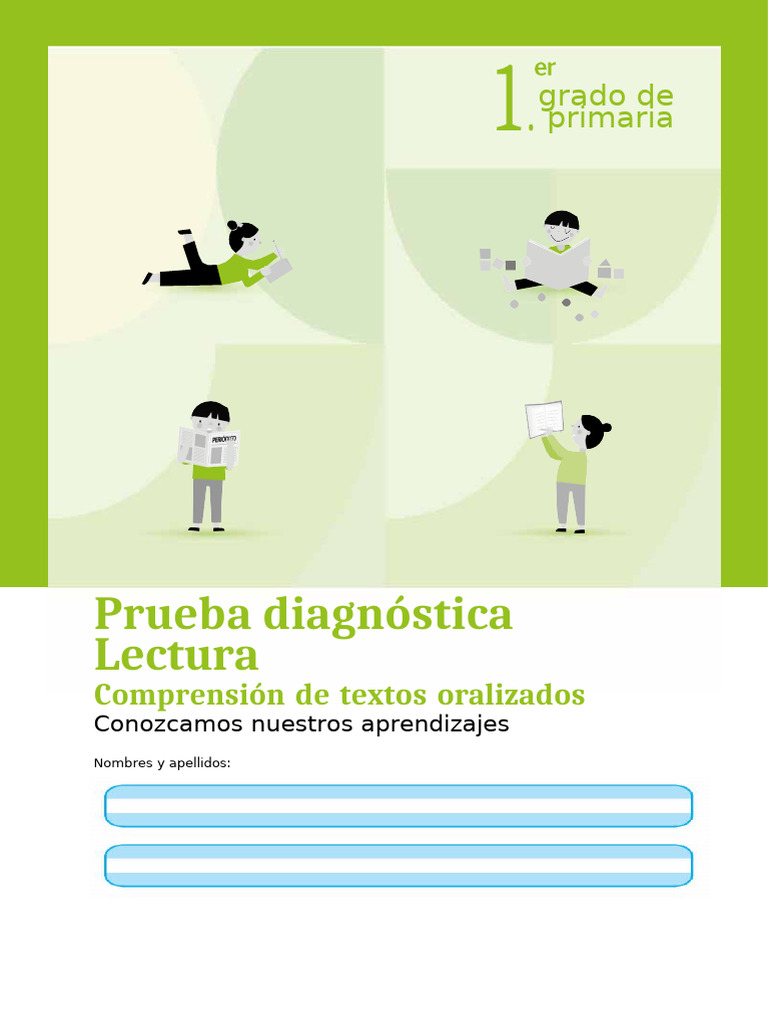 Prueba Diagnóstica de Lectura 1° Grado | PDF