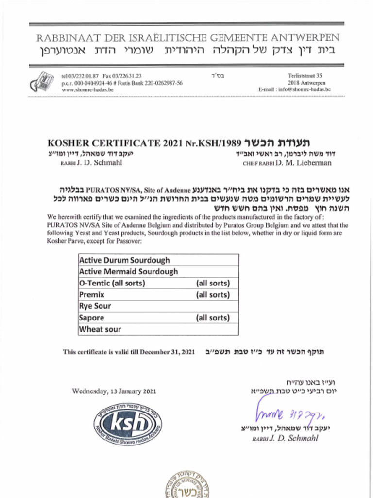 Producto Kosher | PDF