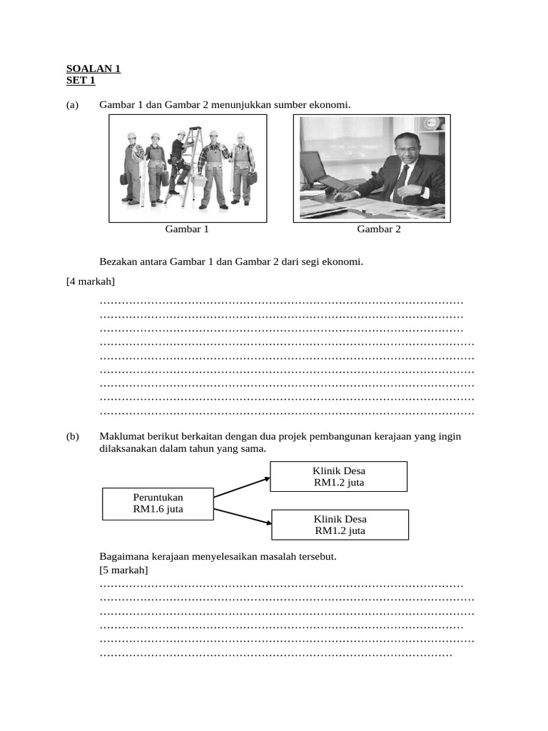 Modul Soalan SPM Eko 1 | PDF